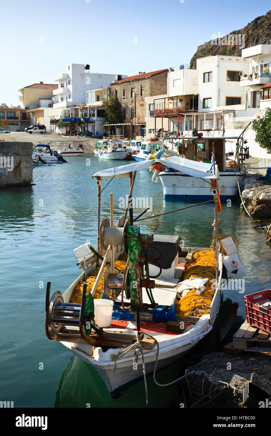 Kolymbari fishing harbour, Crete, Greece Stock Photo - Alamy