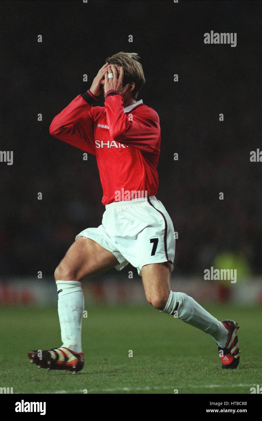 DAVID BECKHAM MANCHESTER UNITED FC 07 April 1999 Stock Photo - Alamy