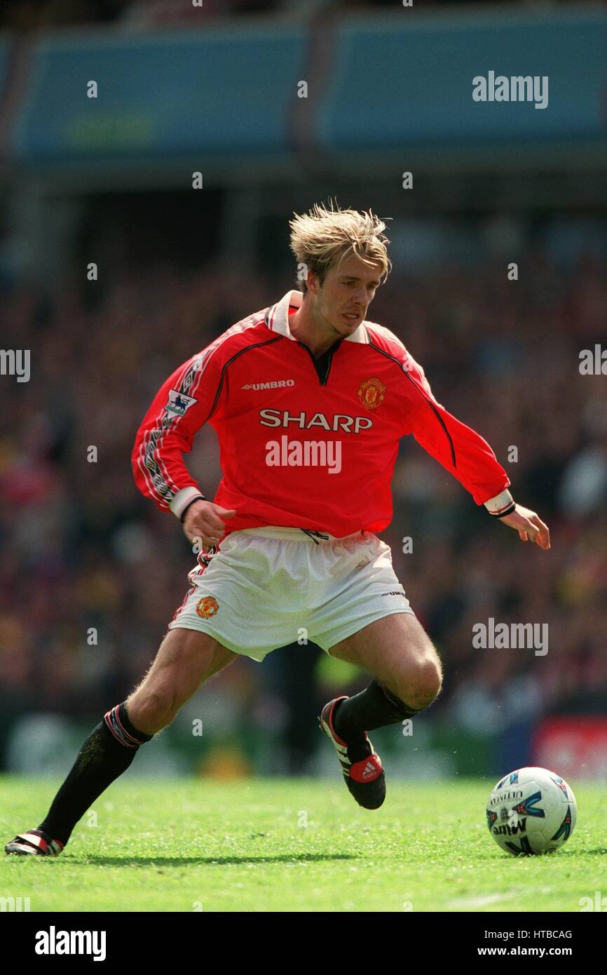 DAVID BECKHAM MANCHESTER UNITED FC 11 April 1999 Stock Photo - Alamy