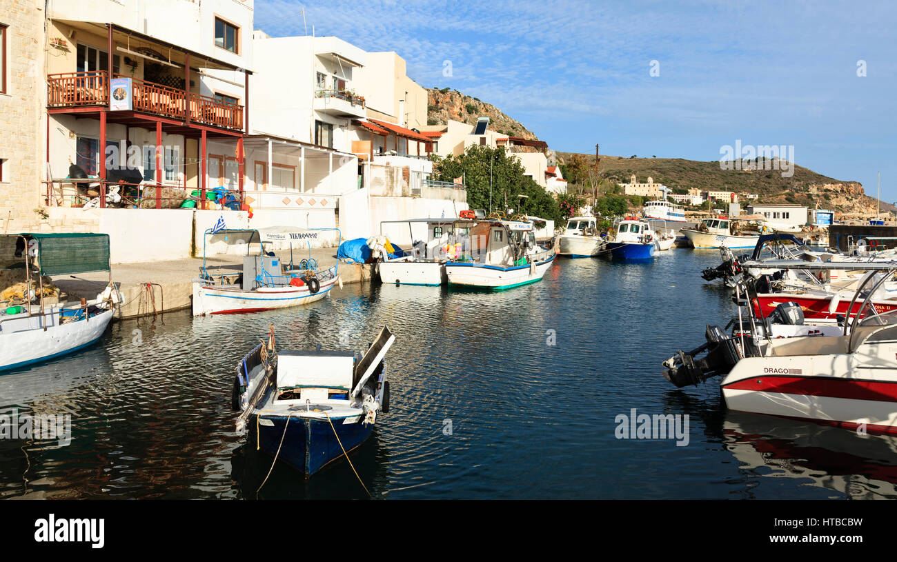 Kolymbari fishing harbour, Crete, Greece Stock Photo - Alamy