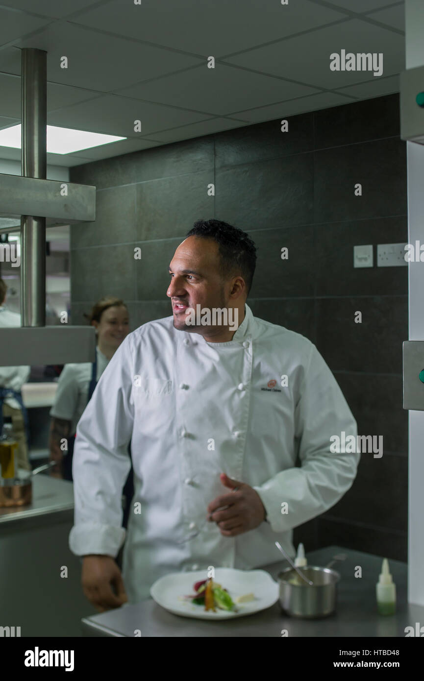 Celebrity chef Michael Caines at his new Lympstone Manor contemporary ...