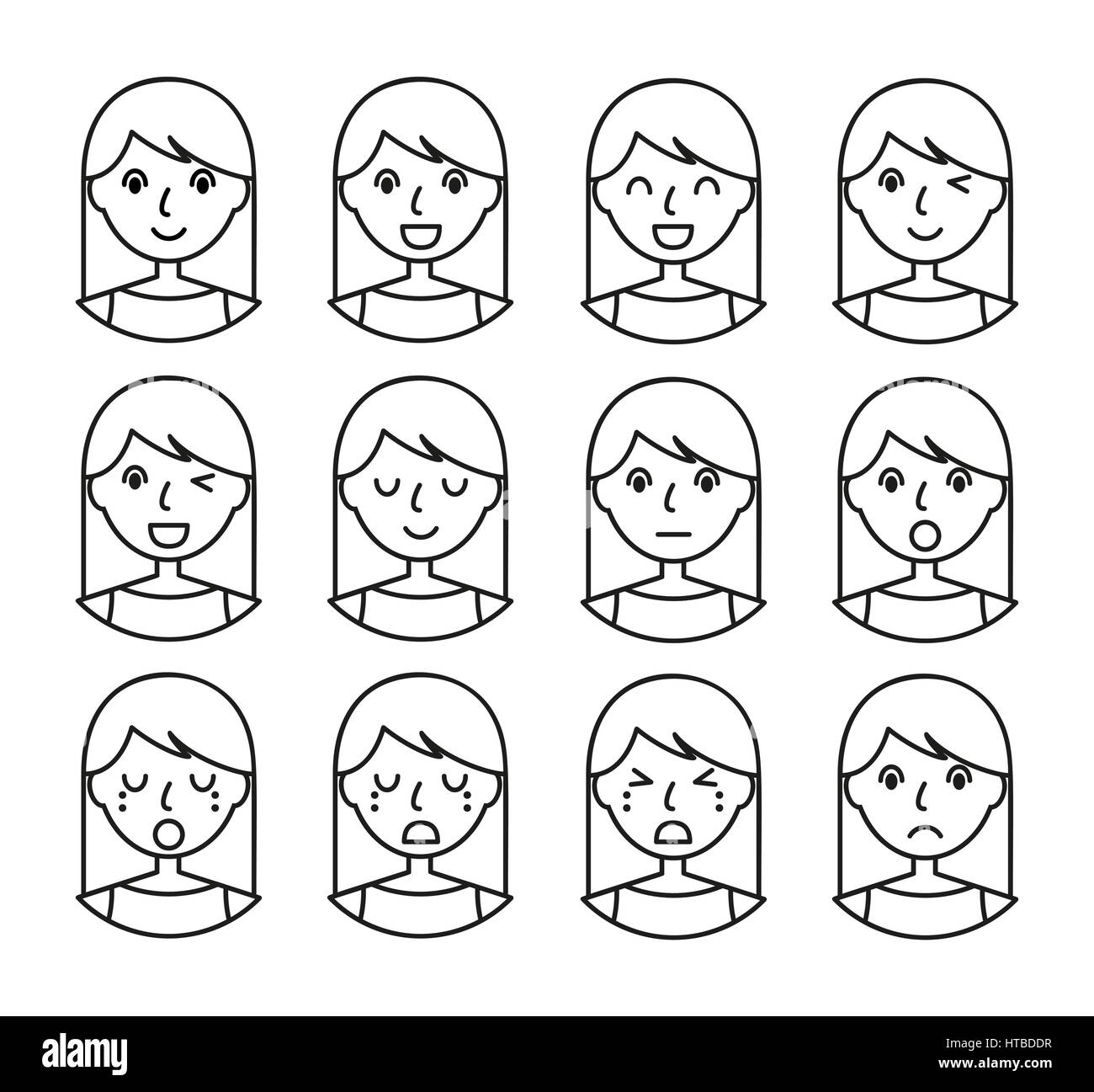 Emotions collage Stock Vector Images - Alamy