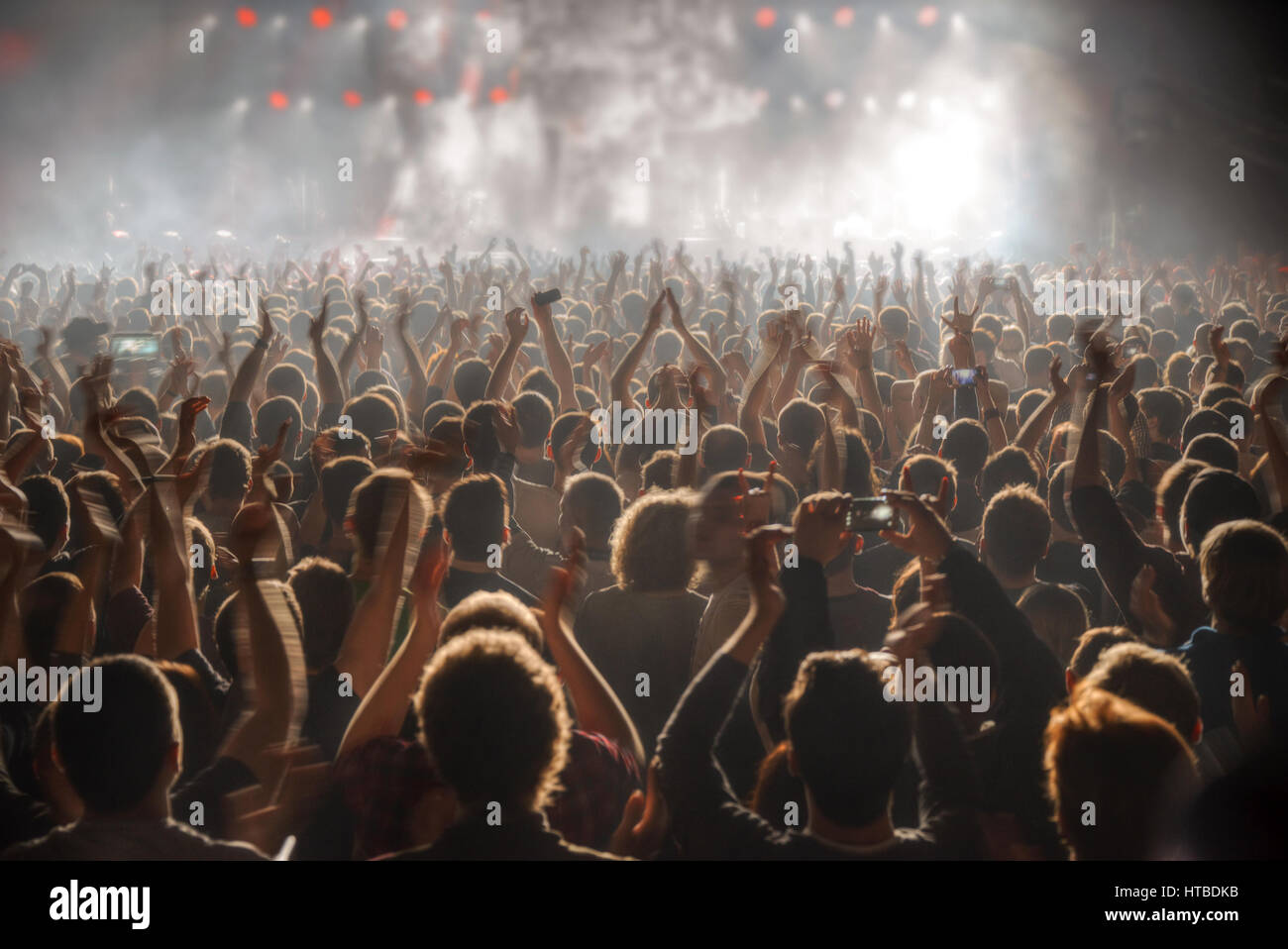 People at the concert are waiting for the show Stock Photo - Alamy