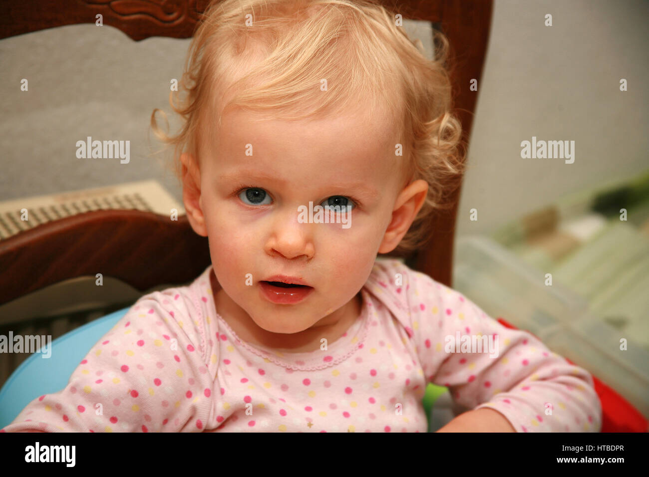 Blonde Toddler girl Stock Photo - Alamy