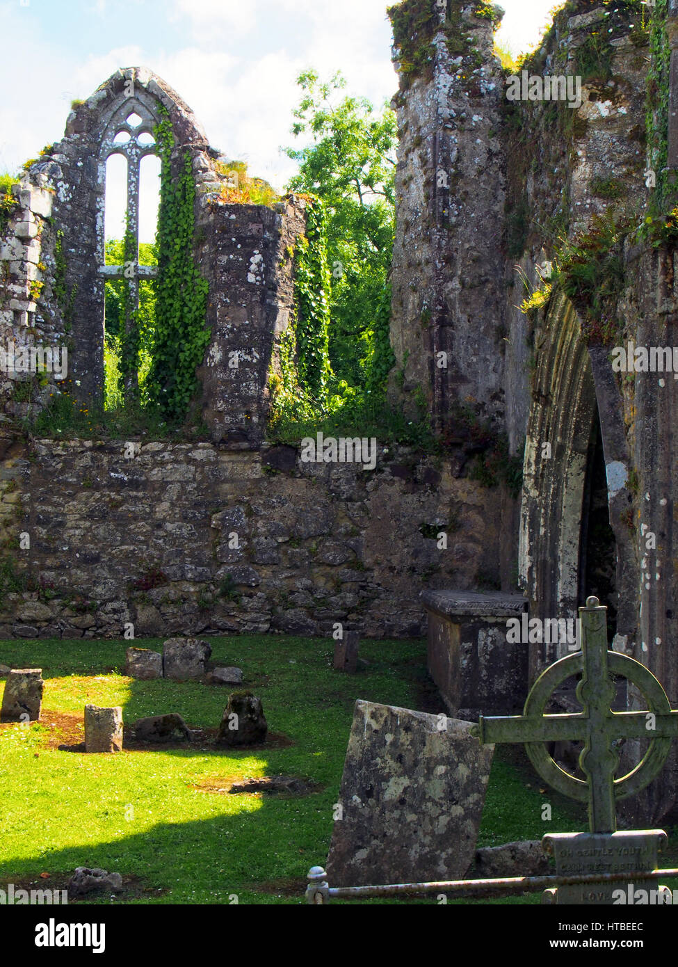 Cemetery in the remains of Bridgetown Priory near city of ...