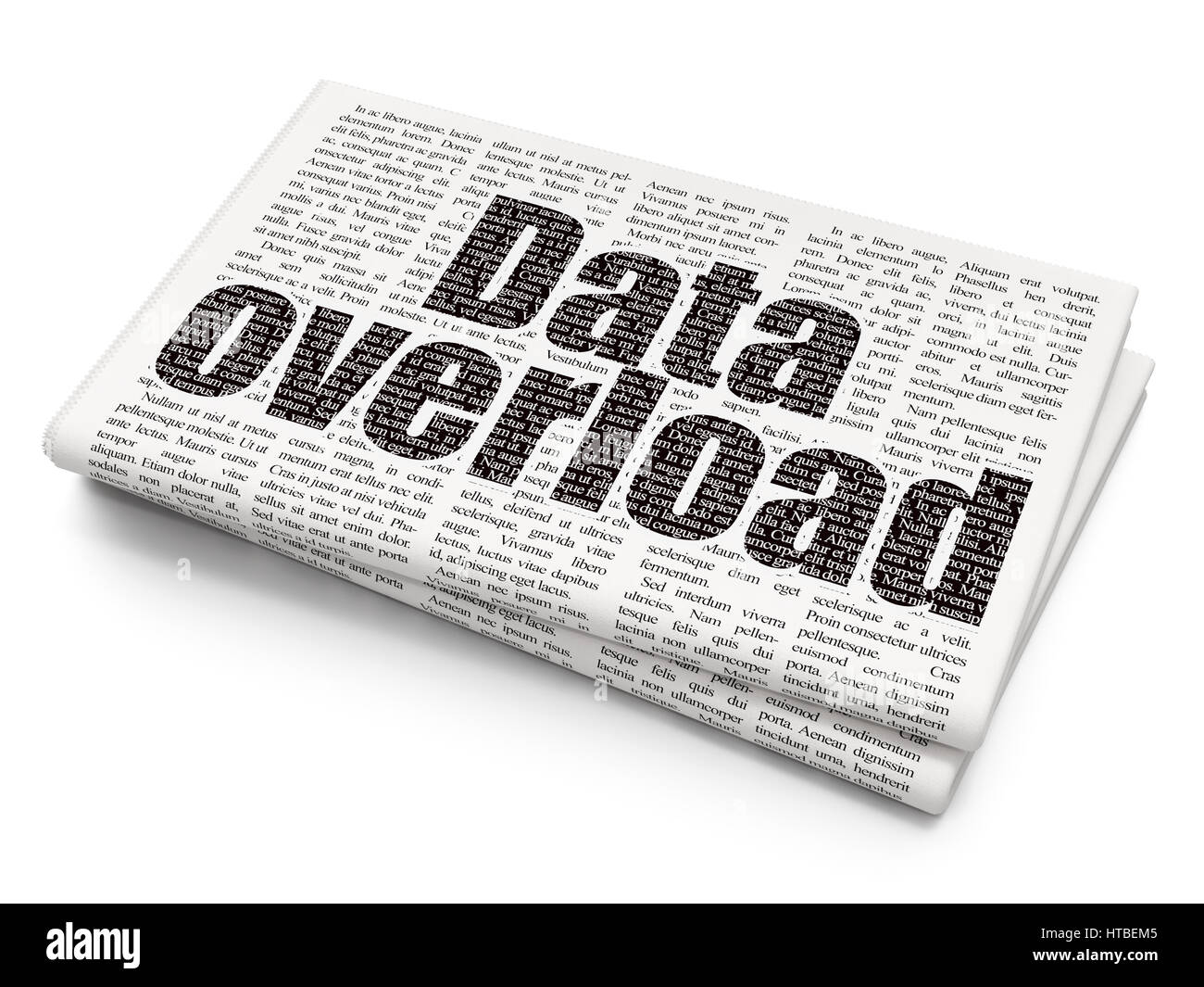 Data concept: Data Overload on Newspaper background Stock Photo - Alamy