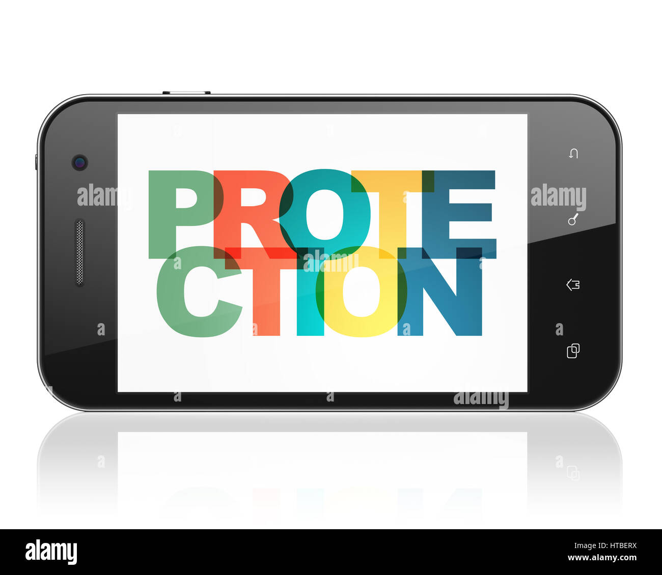 Privacy concept: Smartphone with Protection on display Stock Photo - Alamy