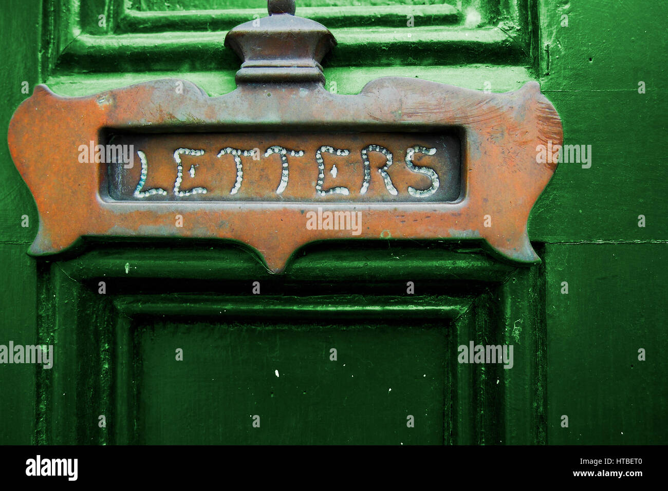 Letterbox on door detail hi-res stock photography and images - Alamy