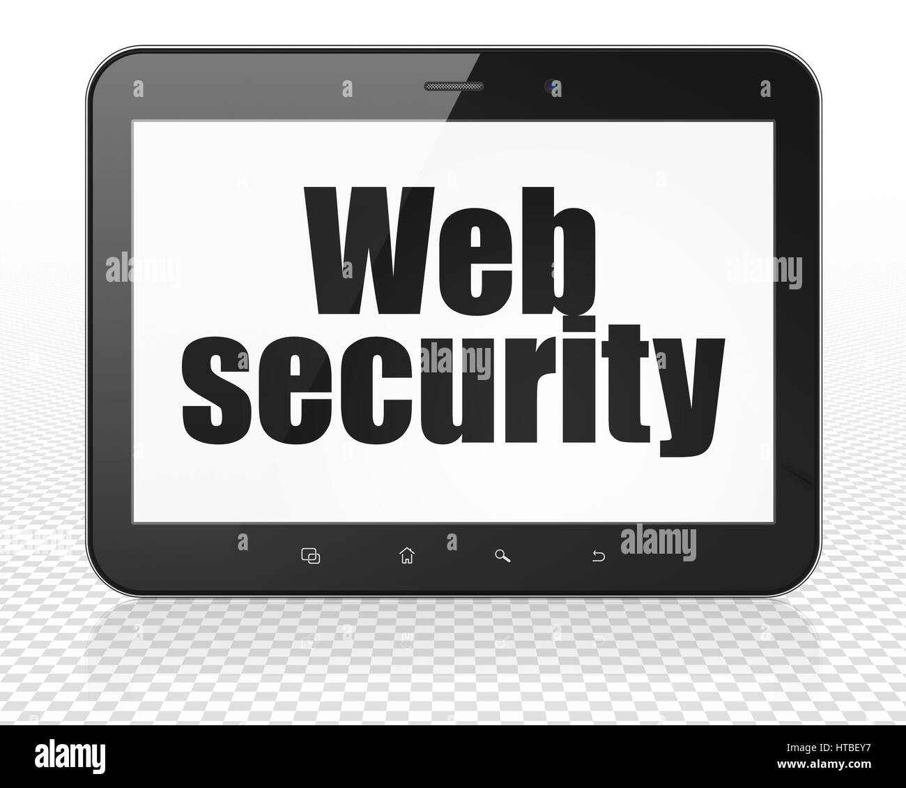 Web development concept: Tablet Pc Computer with Web Security on ...