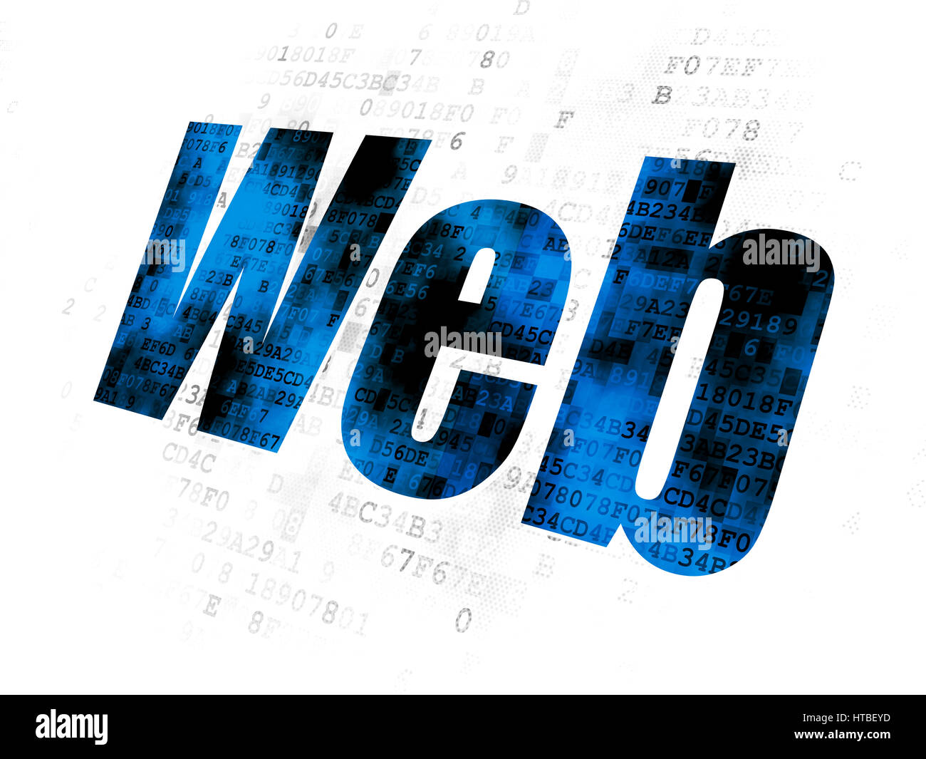 Web development concept: Web on Digital background Stock Photo - Alamy
