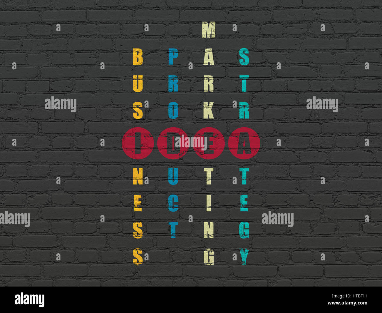 Advertising concept: Idea in Crossword Puzzle Stock Photo - Alamy