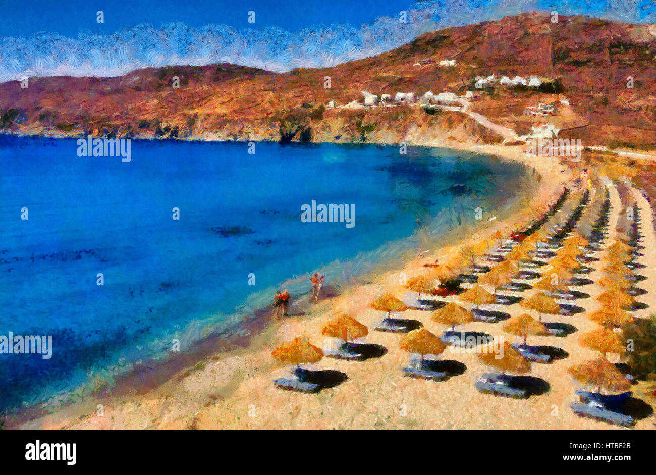Elia beach mykonos hi-res stock photography and images - Alamy