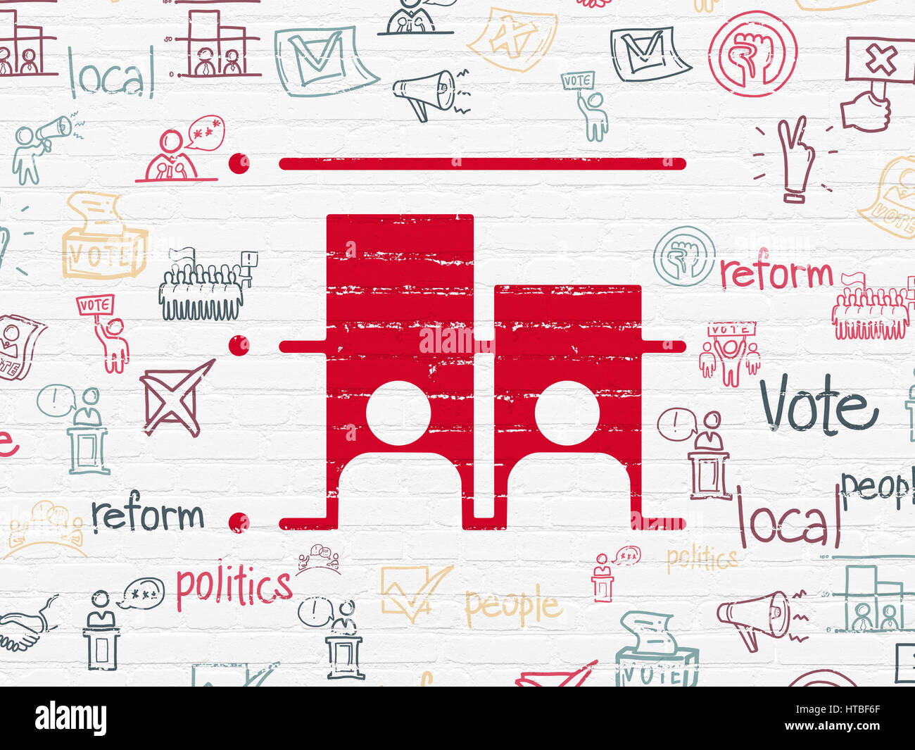 Political concept: Election on wall background Stock Photo - Alamy