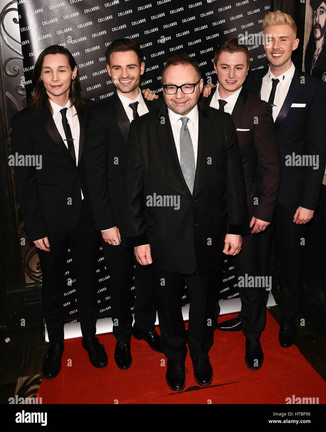 London, UK. Collabro - Thomas Redgrave, Michael Auger, Jonathan Shalit ...