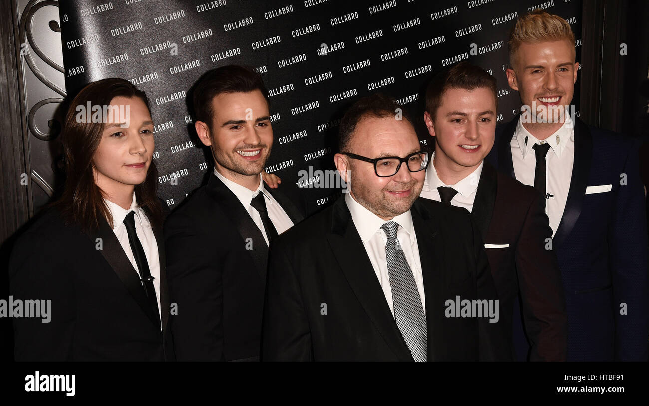 London, UK. Collabro - Thomas Redgrave, Michael Auger, Jonathan Shalit ...
