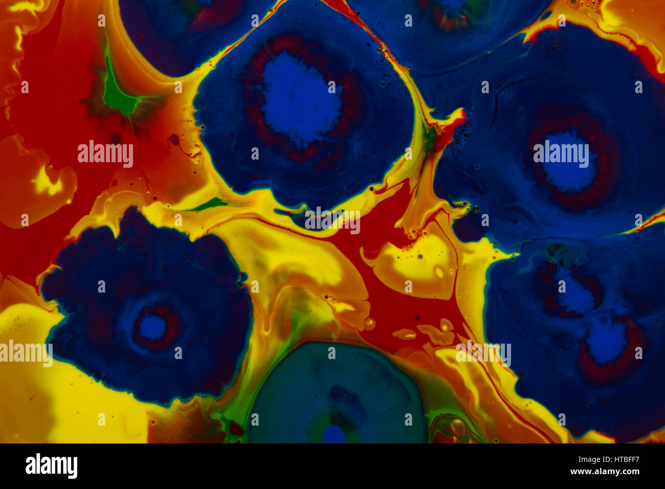 close up abstract image of different color paint Stock Photo - Alamy