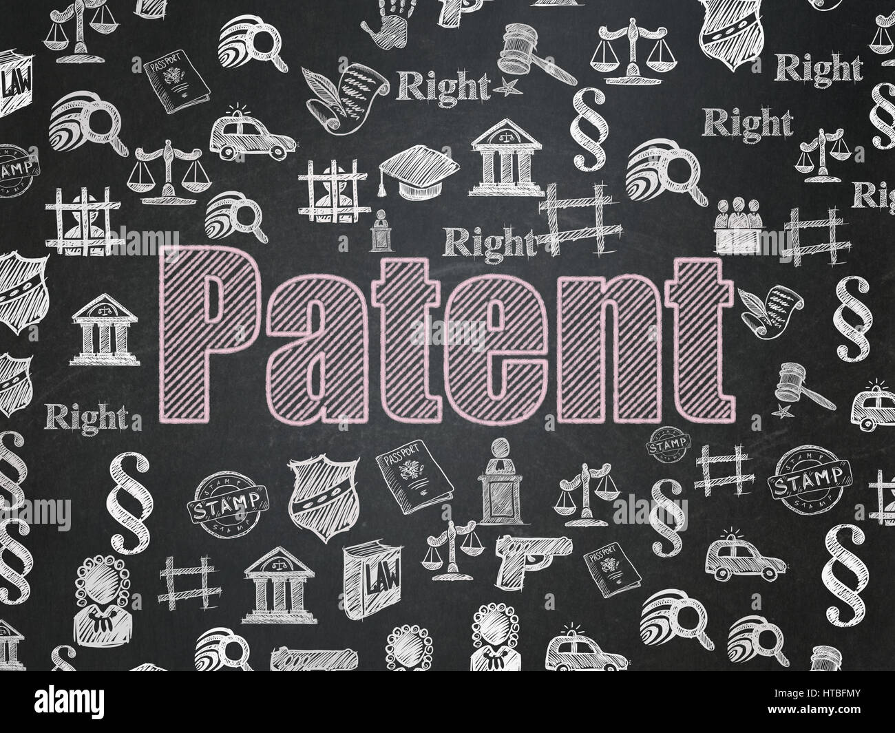 Law concept: Patent on School board background Stock Photo - Alamy