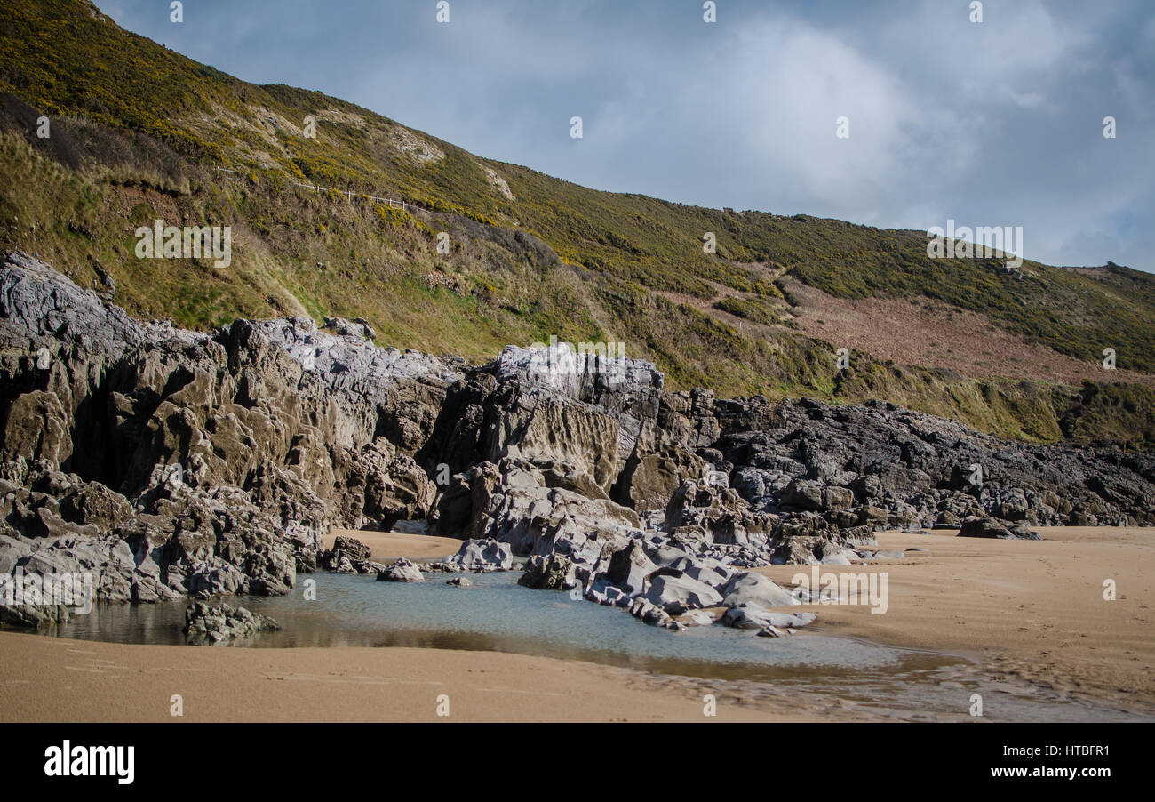 Swansea beach sunset hi-res stock photography and images - Alamy