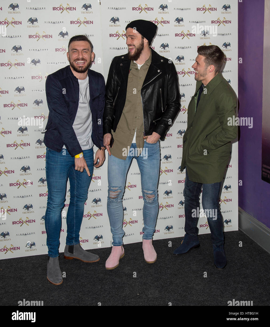 London UK. Robert Snodgrass, Andy Carroll and Aaron Cresswell at the UK ...