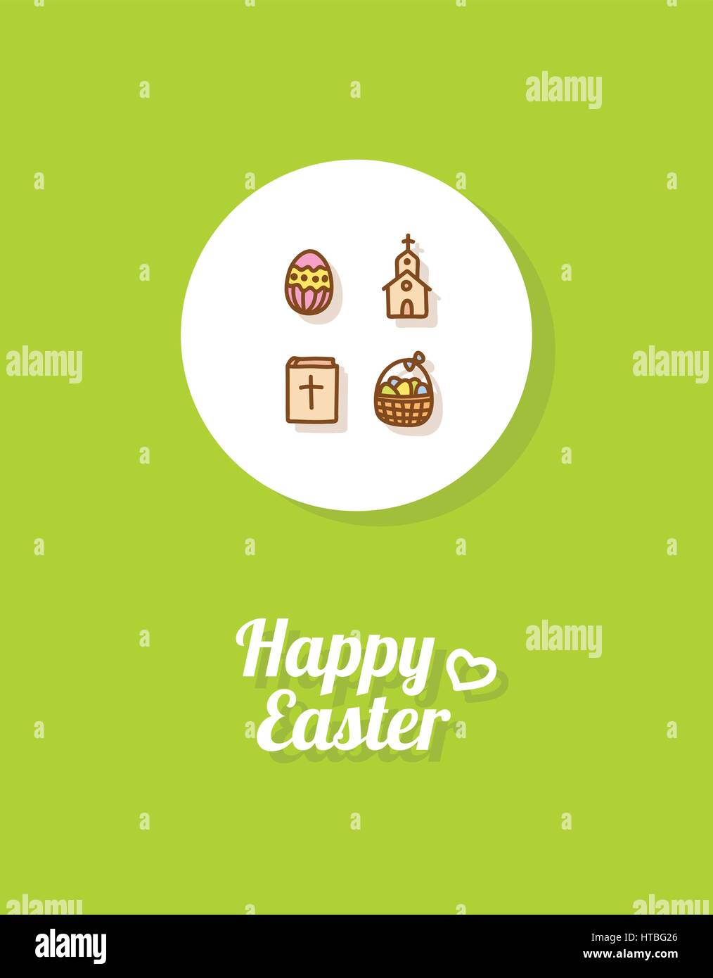 Children celebrate easter church Stock Vector Images - Alamy