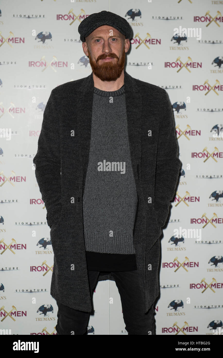 London UK. James Collins at the UK Premiere of 'Iron Men' at the Mile ...