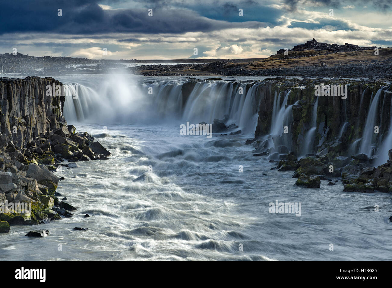 A Storm Passes Behind Selfoss Waterfalls, Iceland Stock Photo - Alamy