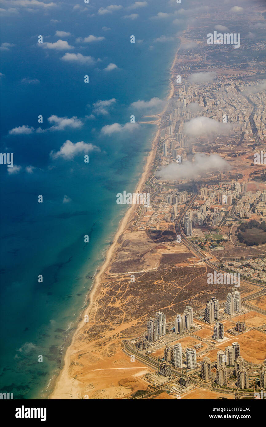 Mediterranean Seashore in a in Israel , view from above Stock Photo - Alamy