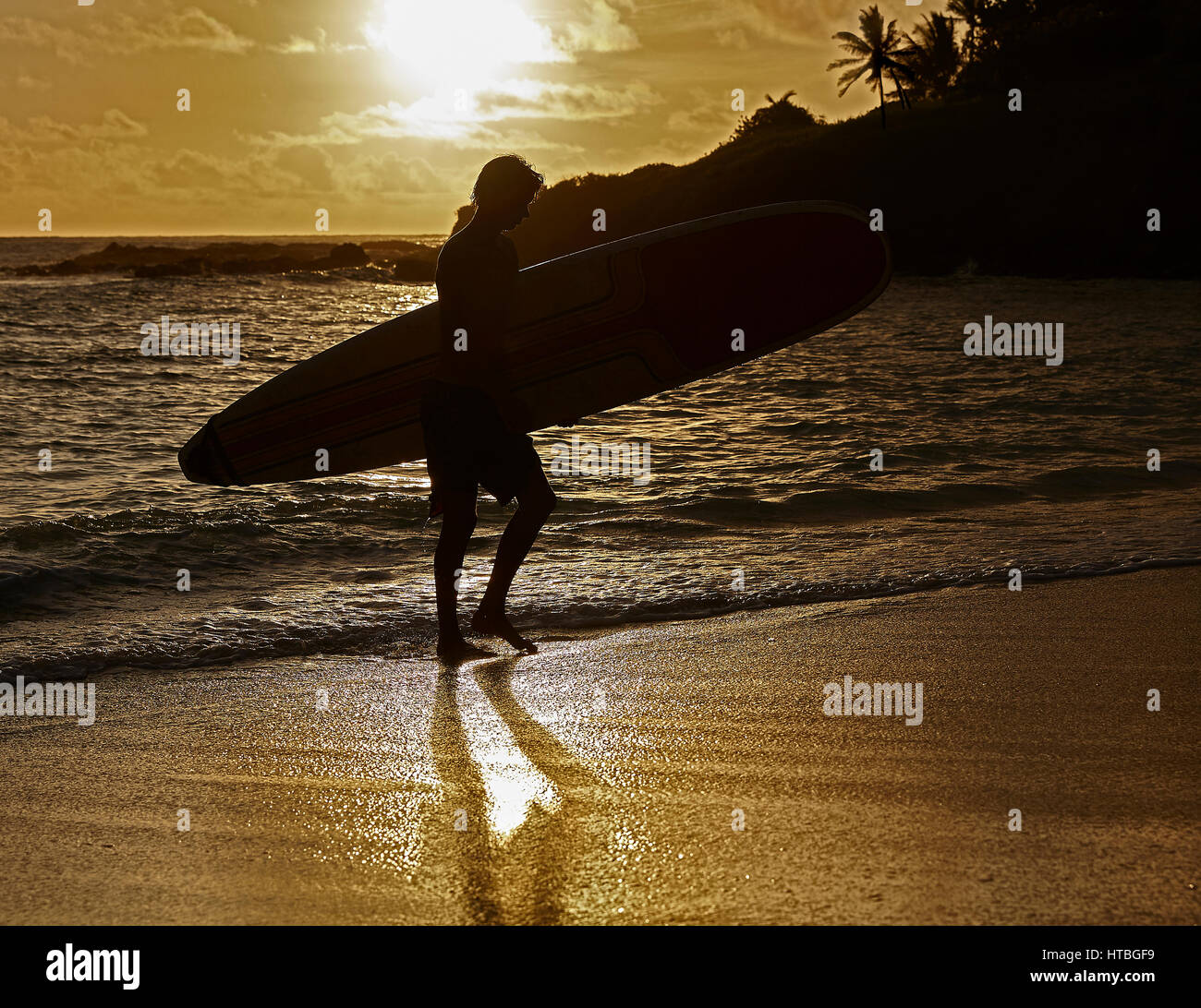 Surfer hawaii beach hi-res stock photography and images - Alamy