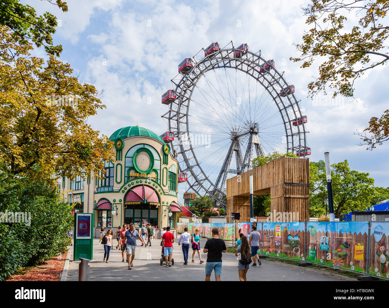 The riesenrad ferris wheel entrance High Resolution Stock Photography ...