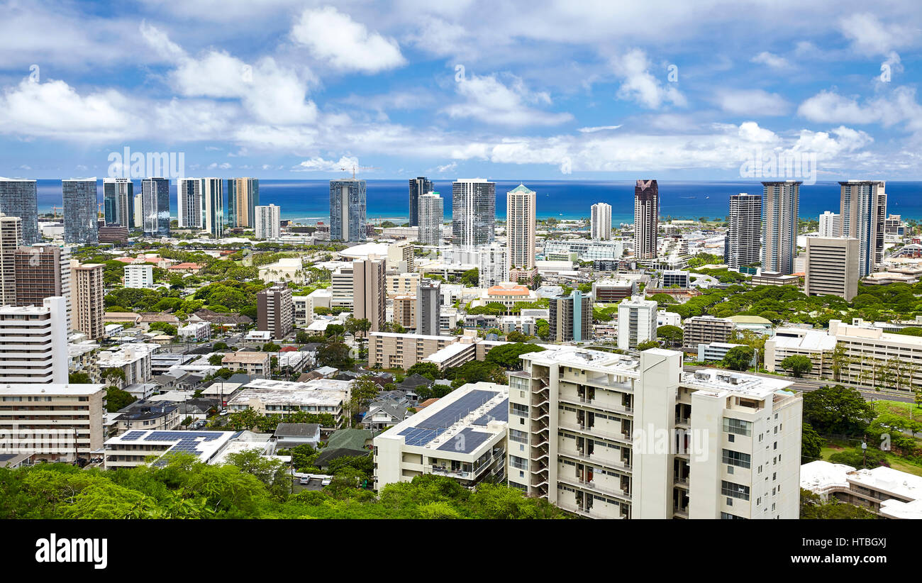 Honolulu Hawaii City High Rise Skyline Stock Photo - Alamy