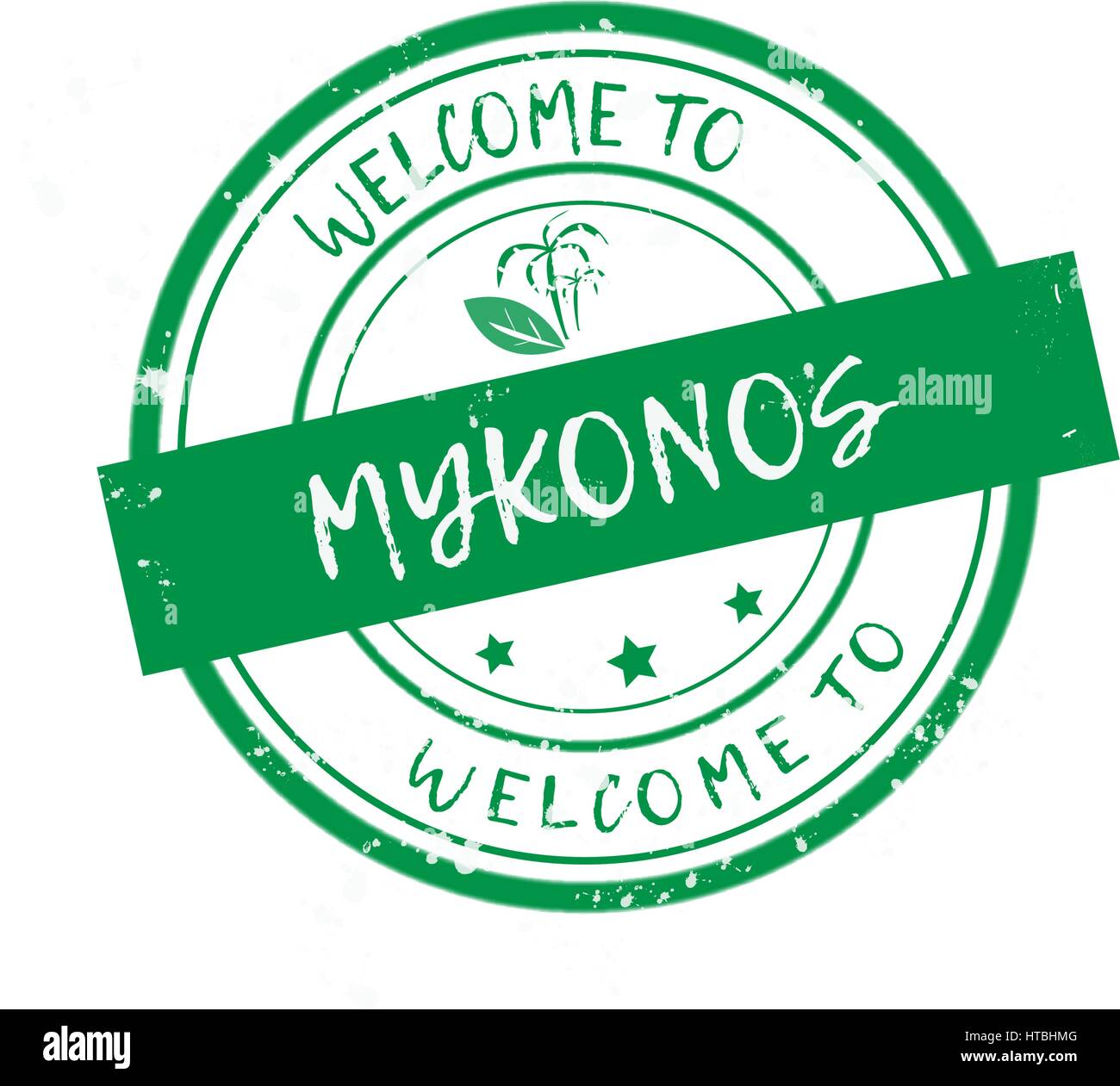 Mykonos stamp vector vectors hi-res stock photography and images - Alamy