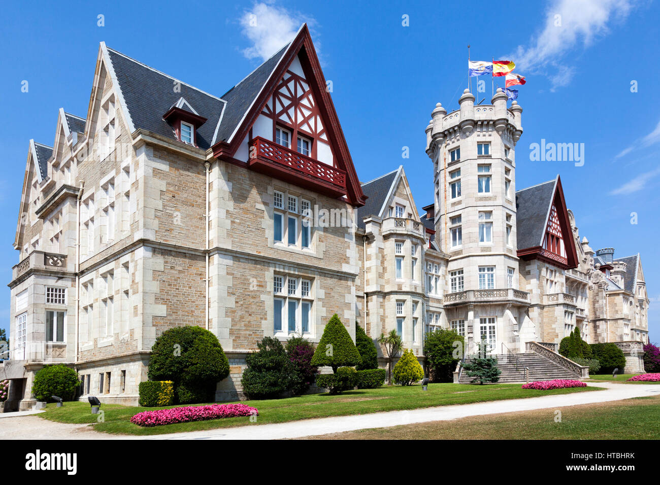La Magdalena Palace in Santander, Cantabria, Spain; a former Summer ...
