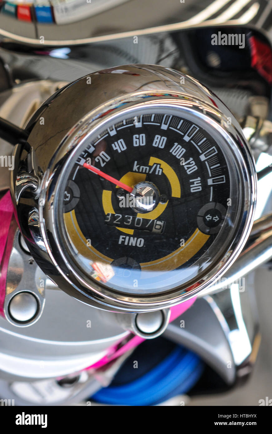 Speedometer from a motorbike Thailand Stock Photo - Alamy