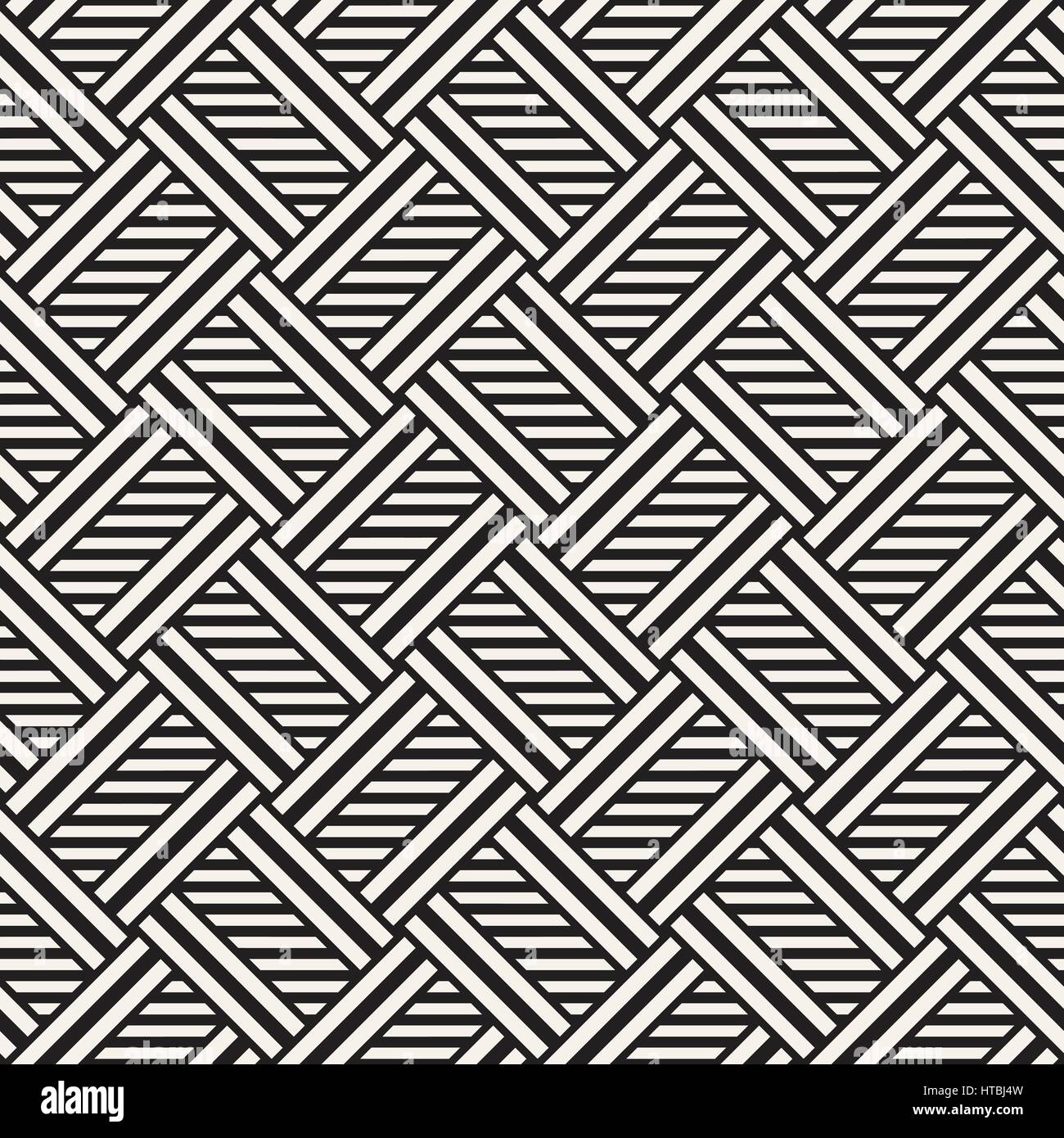 Vector Seamless Pattern. Modern Stylish Interlacing Lines Texture. Geometric Striped Ornament ...