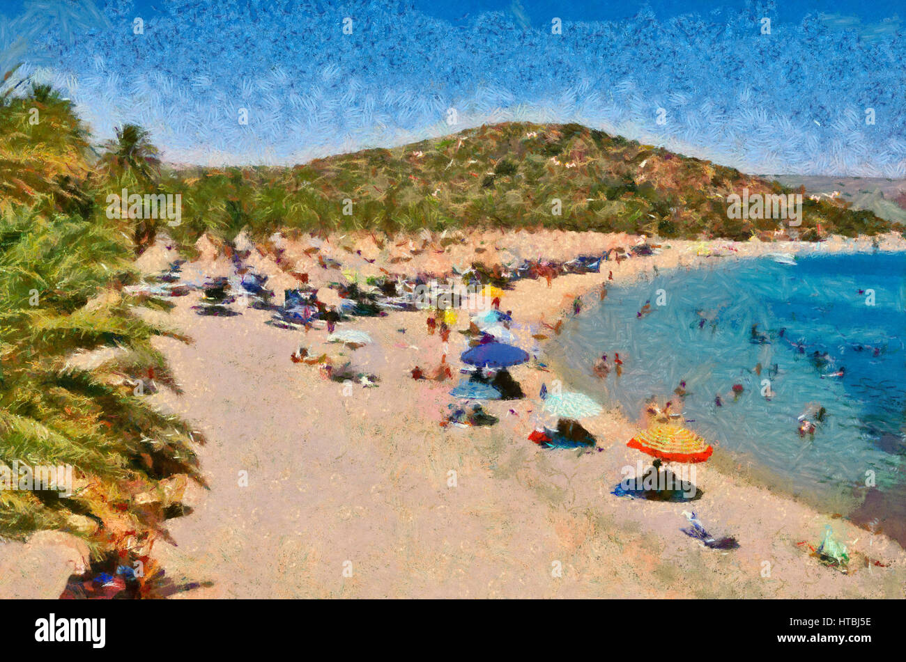 Vai beach in Crete island, Greece Stock Photo - Alamy