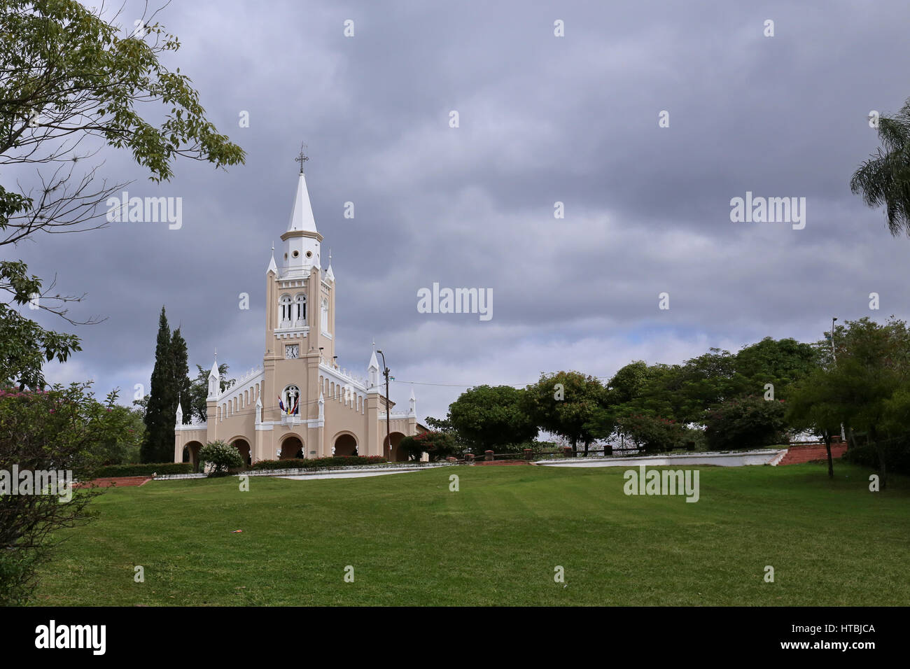 The Catholic Church of Aregua in Paraguay Stock Photo - Alamy