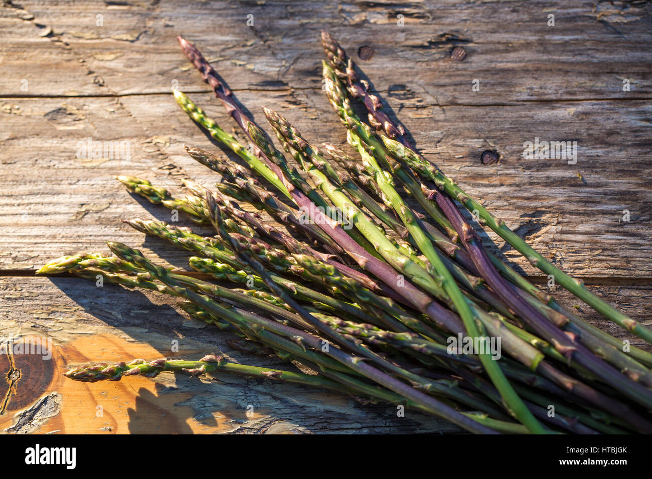 Bunch of fresh raw wild asparagus from the countryside Stock Photo - Alamy