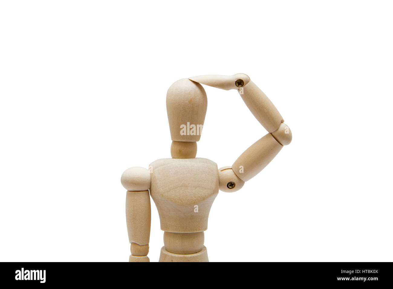 Wooden dummy isolated on a white background Stock Photo - Alamy