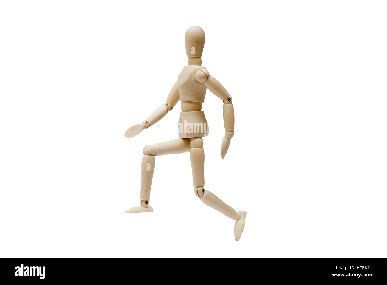 Wooden dummy isolated on a white background Stock Photo - Alamy