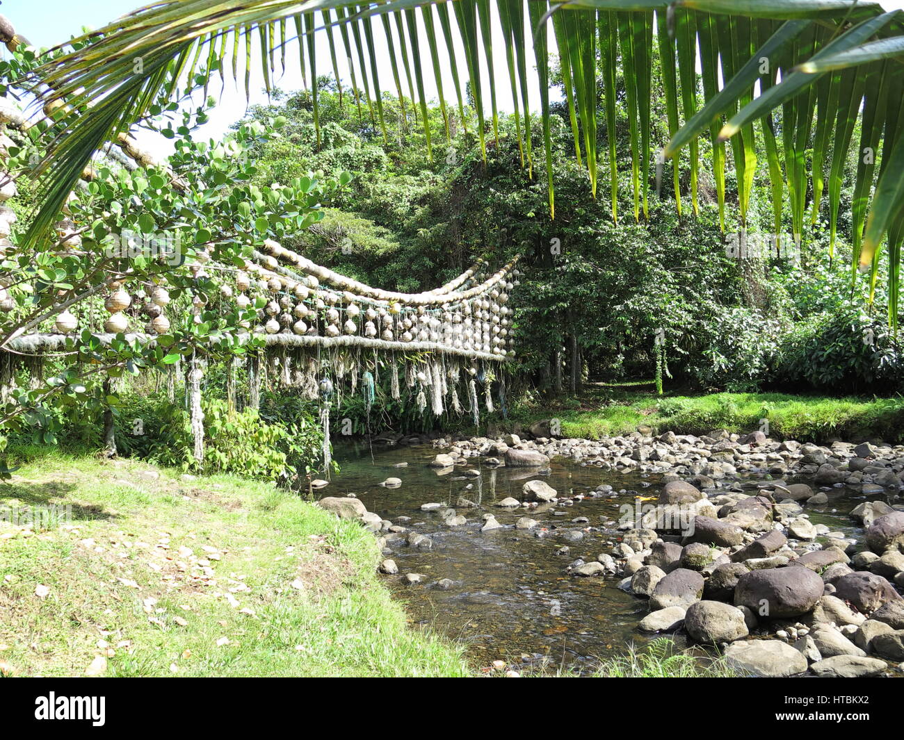 Genius River Bridge, made with marine debris and from confiscated ...
