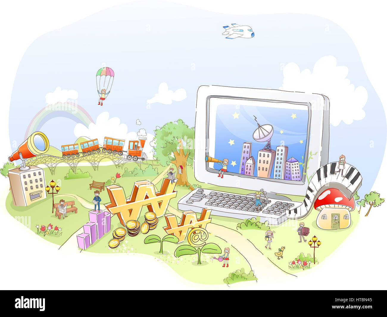 Cartoon e Style Stock Photo - Alamy