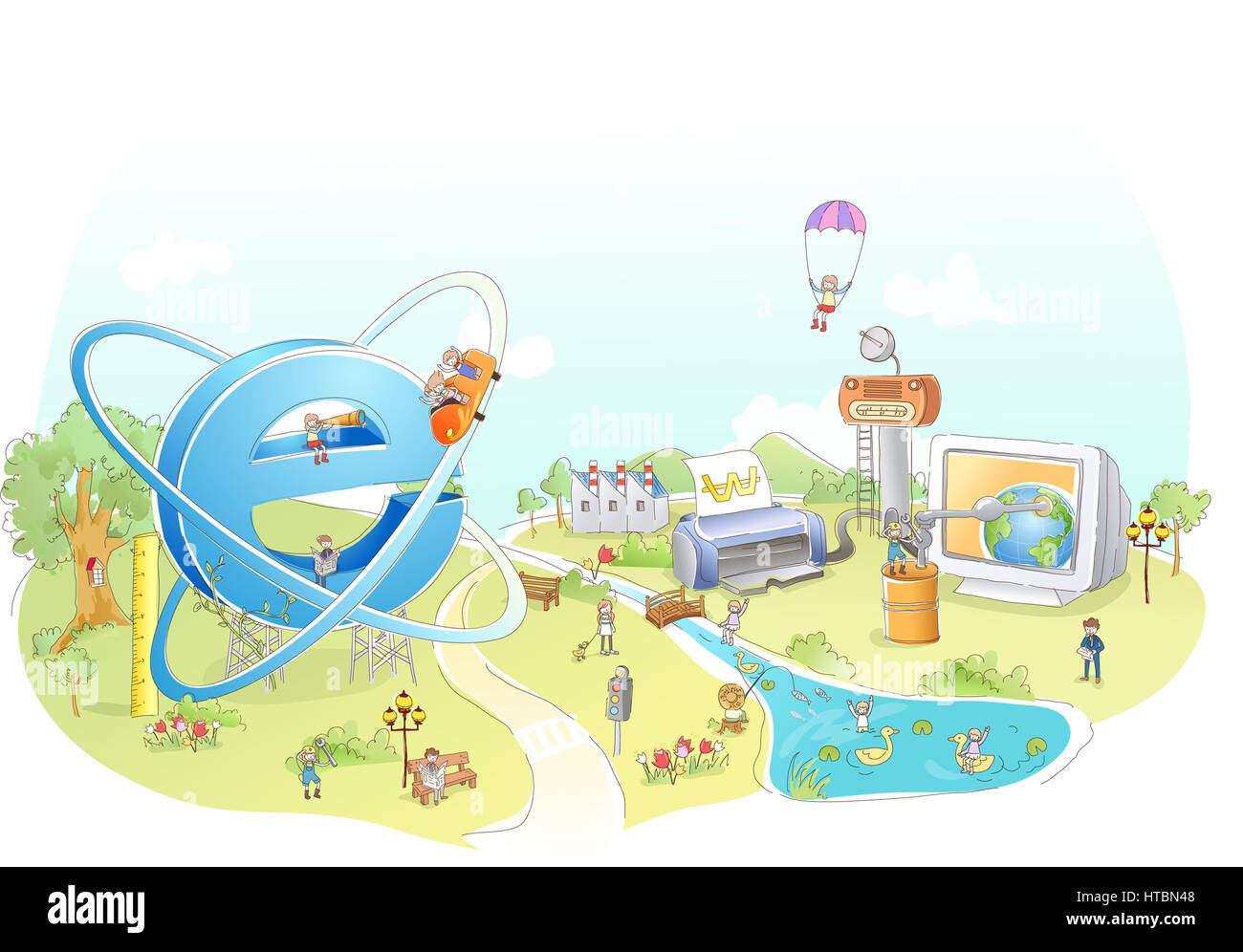 Cartoon e Style Stock Photo - Alamy