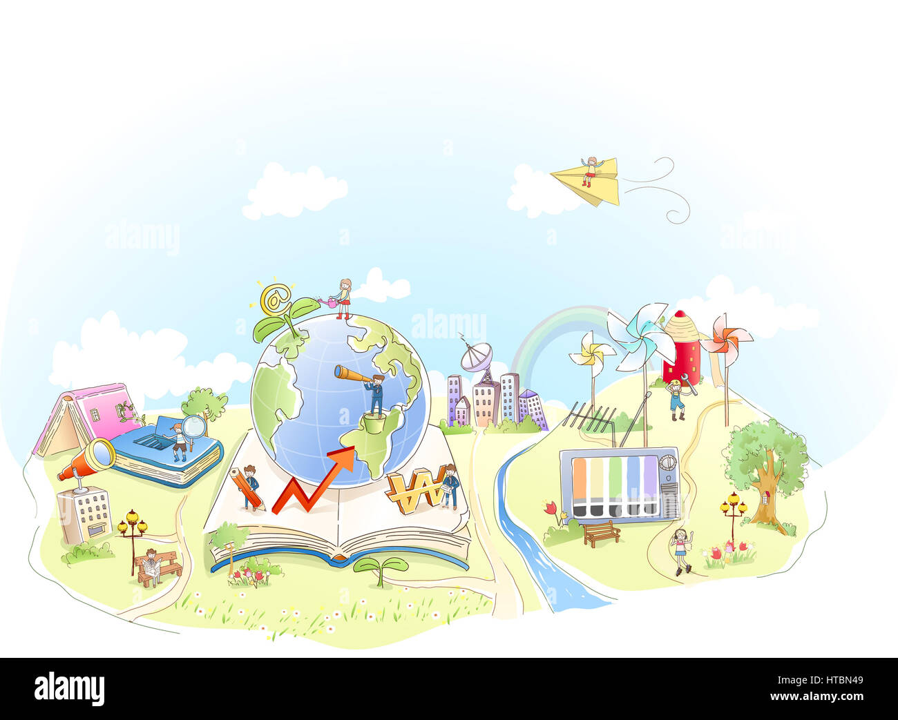Cartoon e Style Stock Photo - Alamy