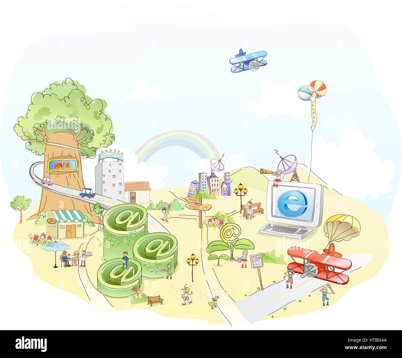 Cartoon e Style Stock Photo - Alamy