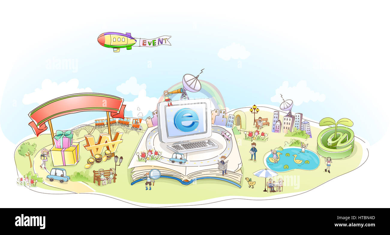 Cartoon e Style Stock Photo - Alamy