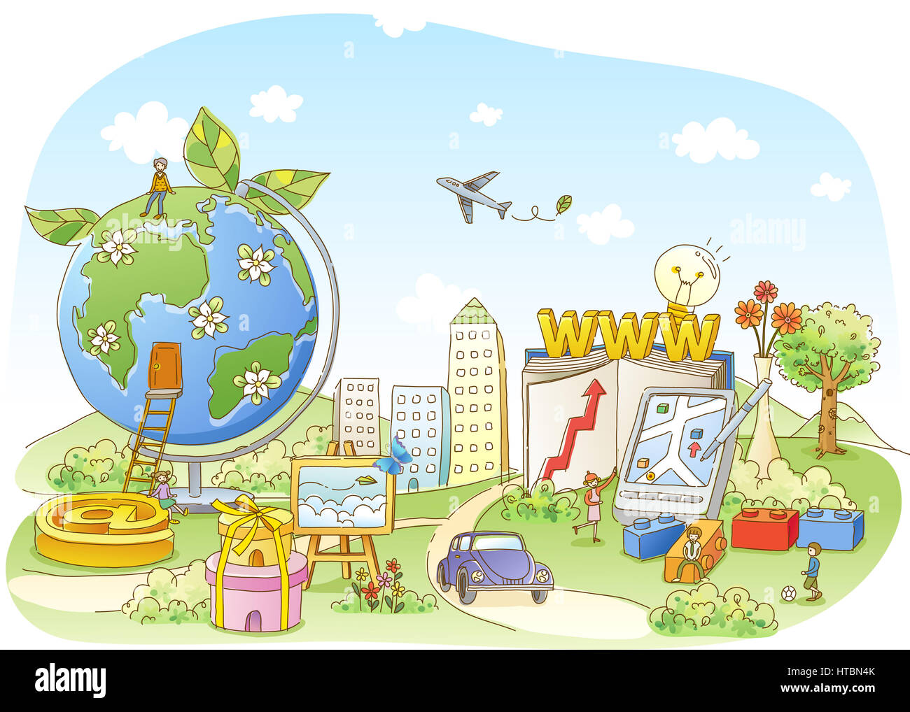 Cartoon e Style Stock Photo - Alamy