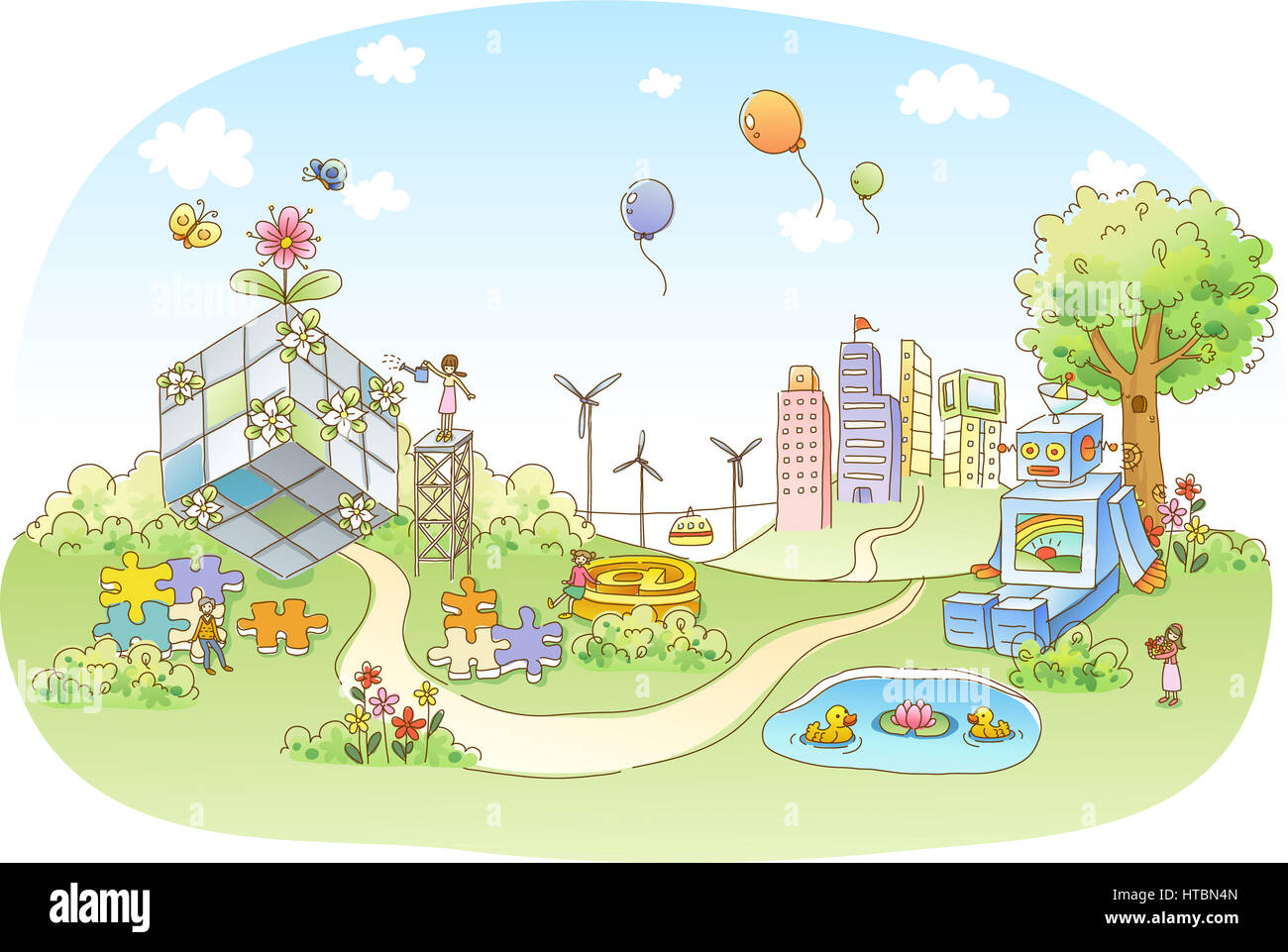 Cartoon e Style Stock Photo - Alamy