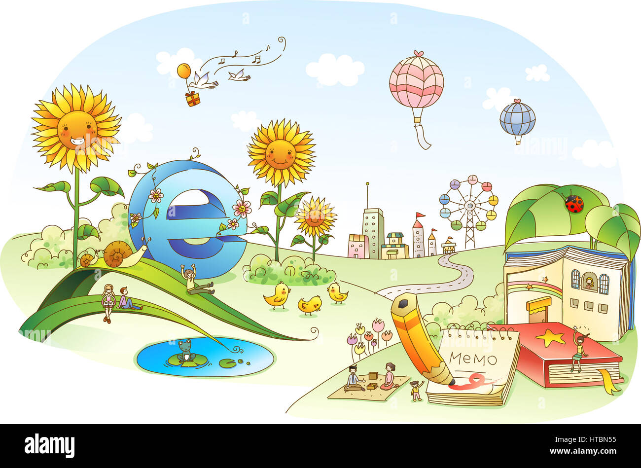 Cartoon e Style Stock Photo - Alamy