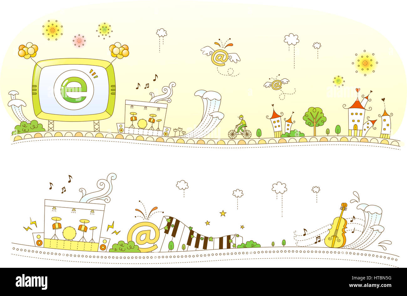 Cartoon e Style Stock Photo - Alamy