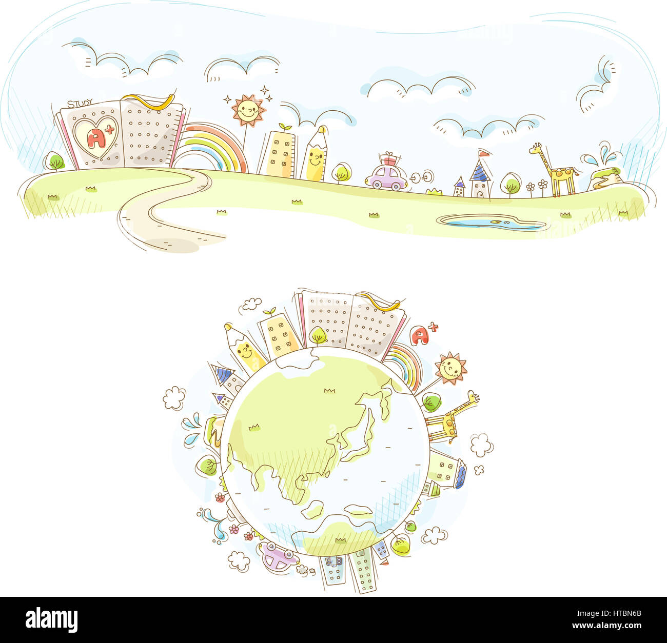 Cartoon e Style Stock Photo - Alamy